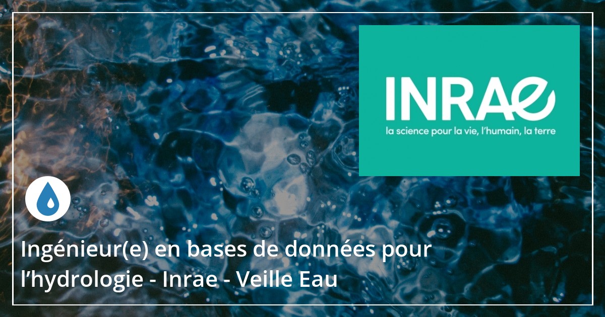 Ingénieur(e) en bases de données pour l’hydrologie - Inrae - Veille Eau